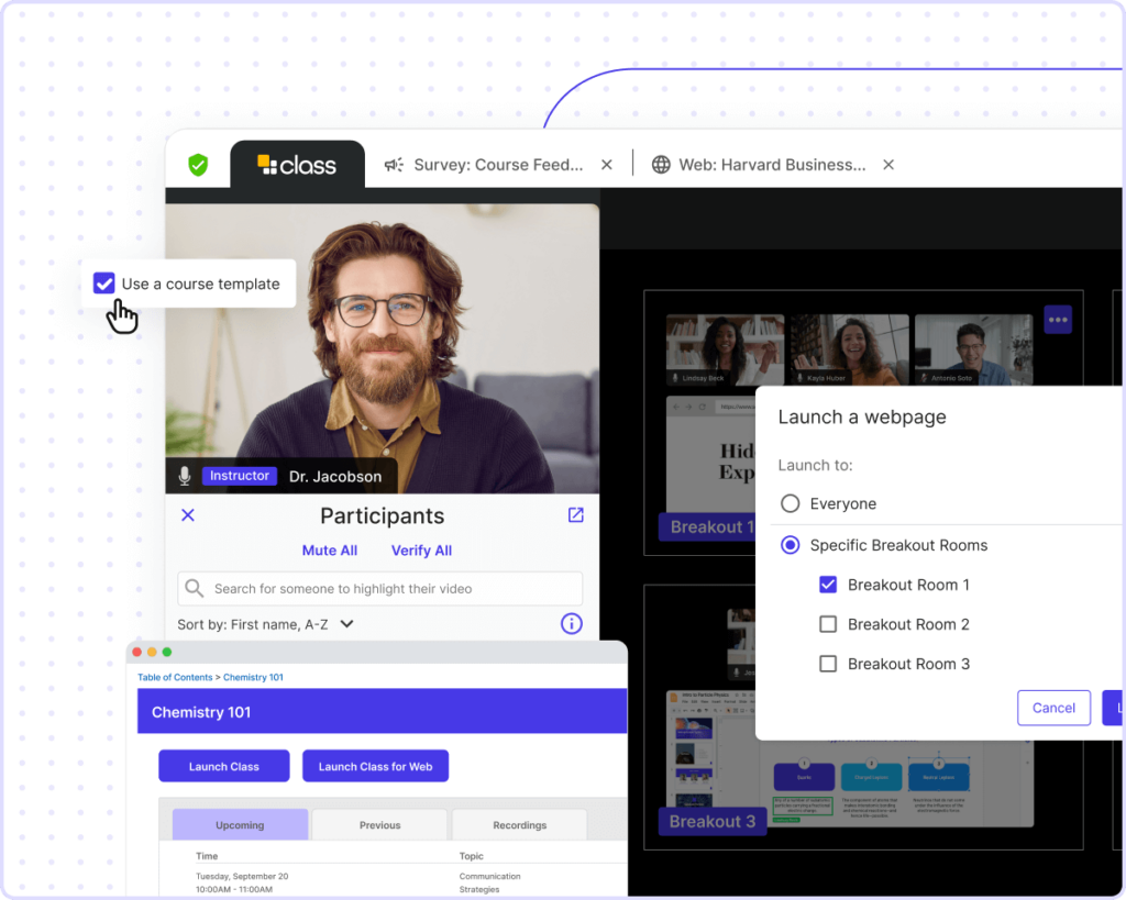 Online Learning for Higher Education | Class