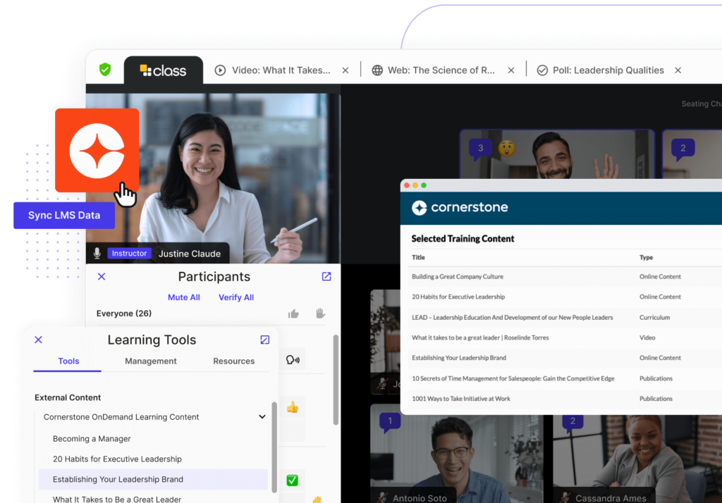Cornerstone Enhanced VILT Integration With Class | Class